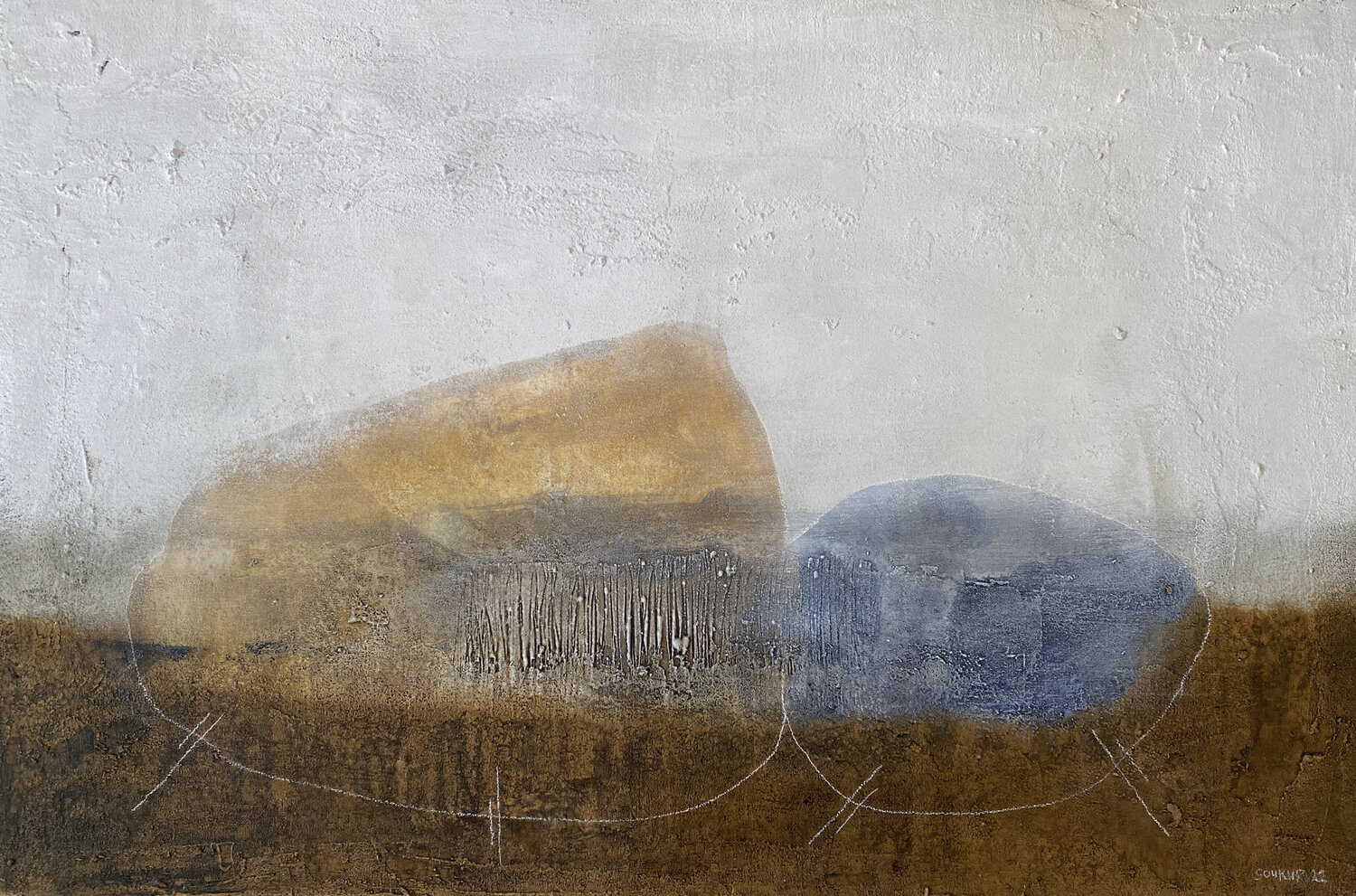 eodun by Daniel Soukup (2022) : Painting Acrylic, Sand on Canvas ...