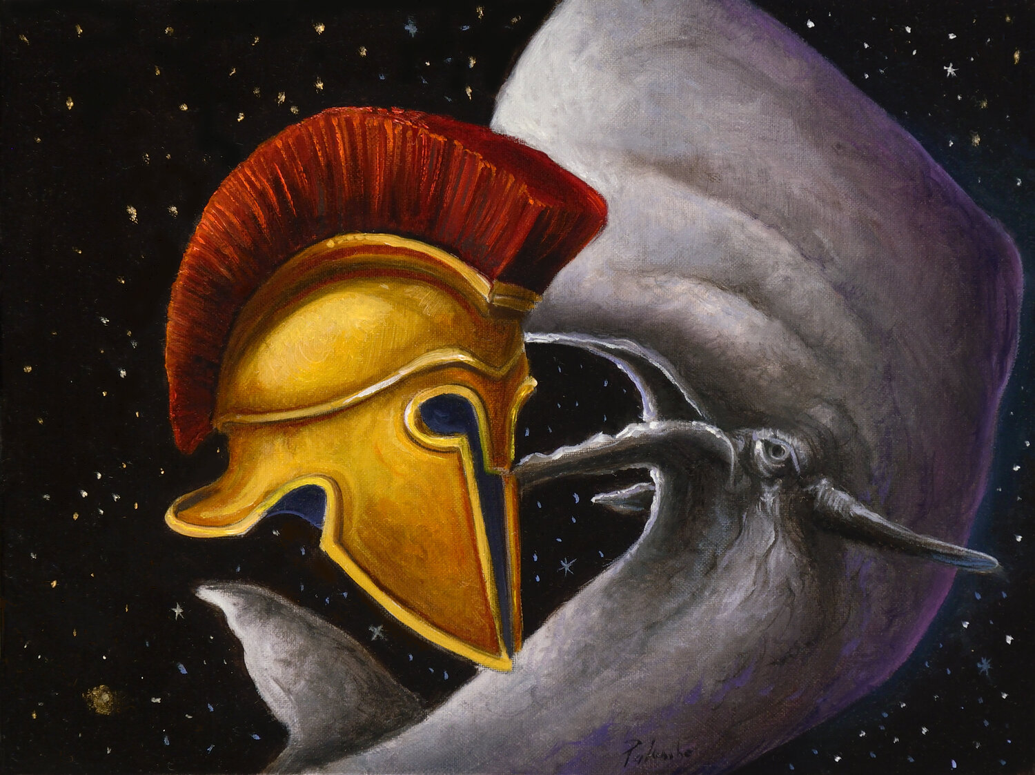 Ulisse incontrò Moby Dick by Ciro Palumbo (2019) : Painting Oil on ...