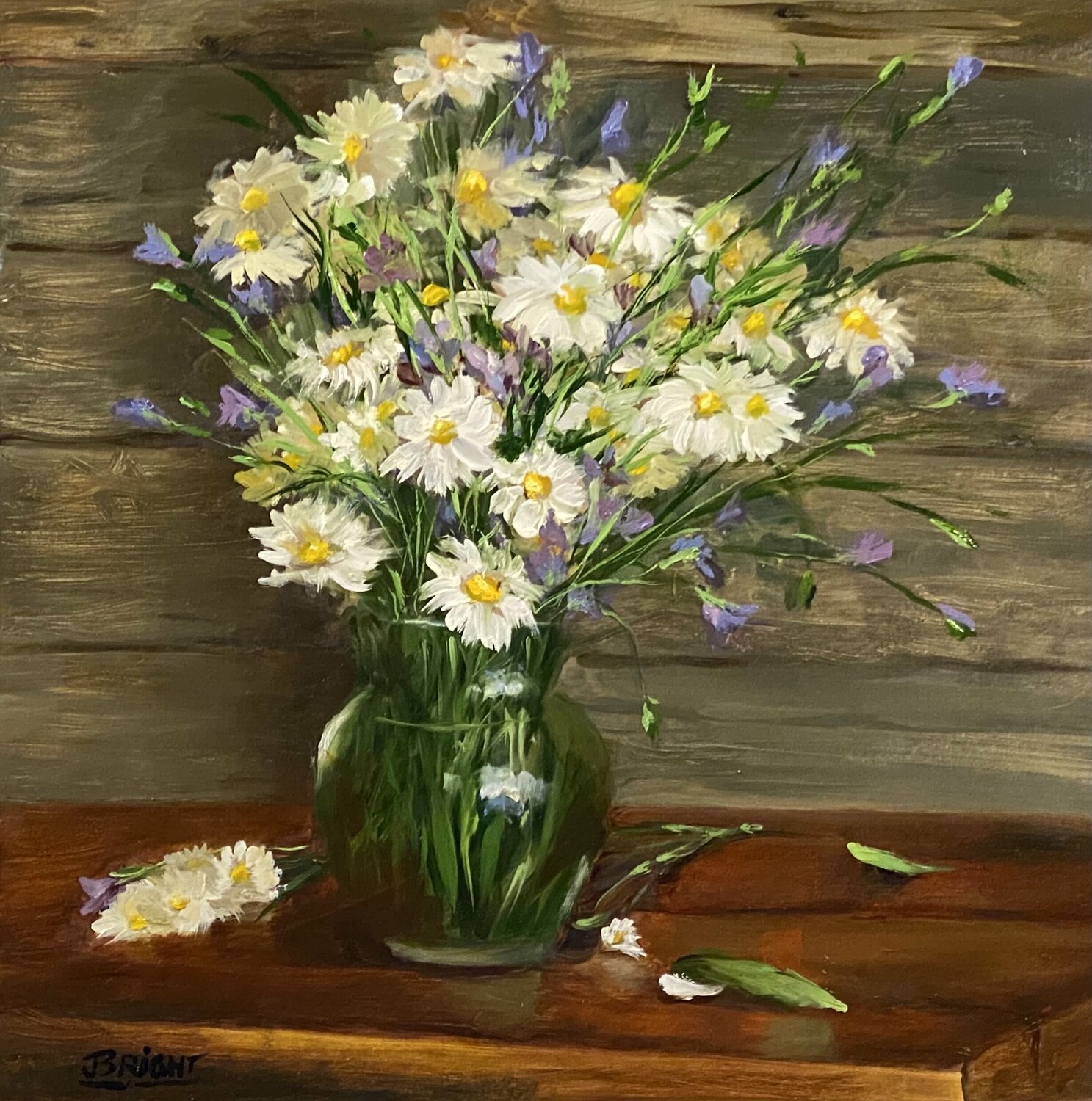 Wildflower Bouquet by Julia Bright (N.D) : Painting Oil on Wood - Singulart