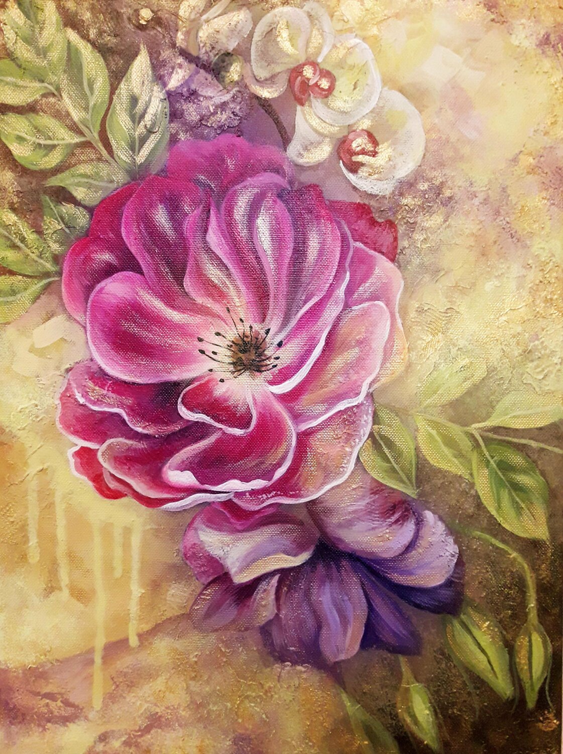 Smell of rose by Anna Steshenko (2018) : Painting Acrylic on Canvas ...