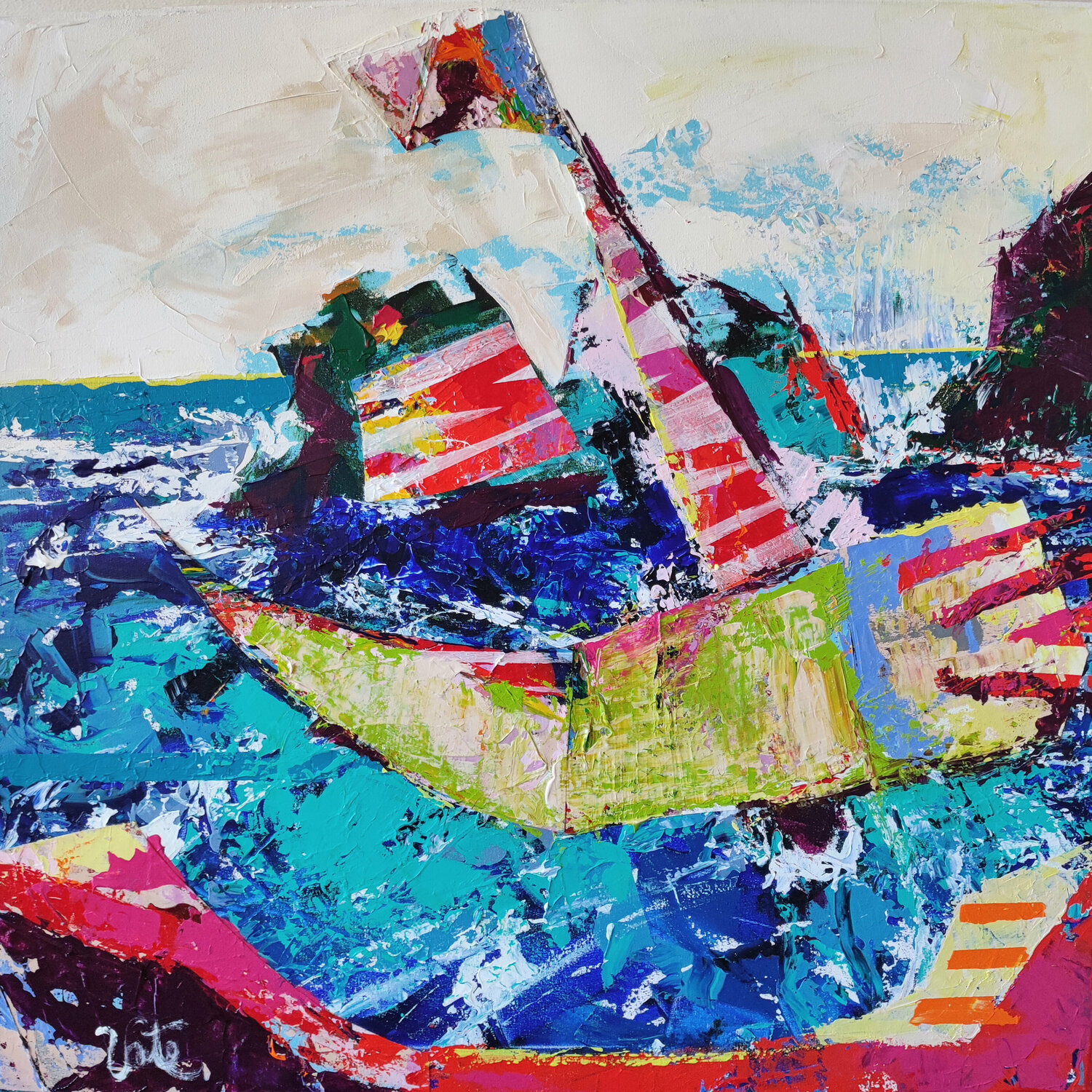 Donde el viento te lleve by Bego Lafuente (2022) : Painting Acrylic ...