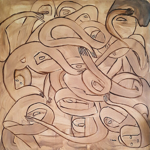 Body Back by Patrick Joosten (2020) : Painting Acrylic on Canvas - Singulart