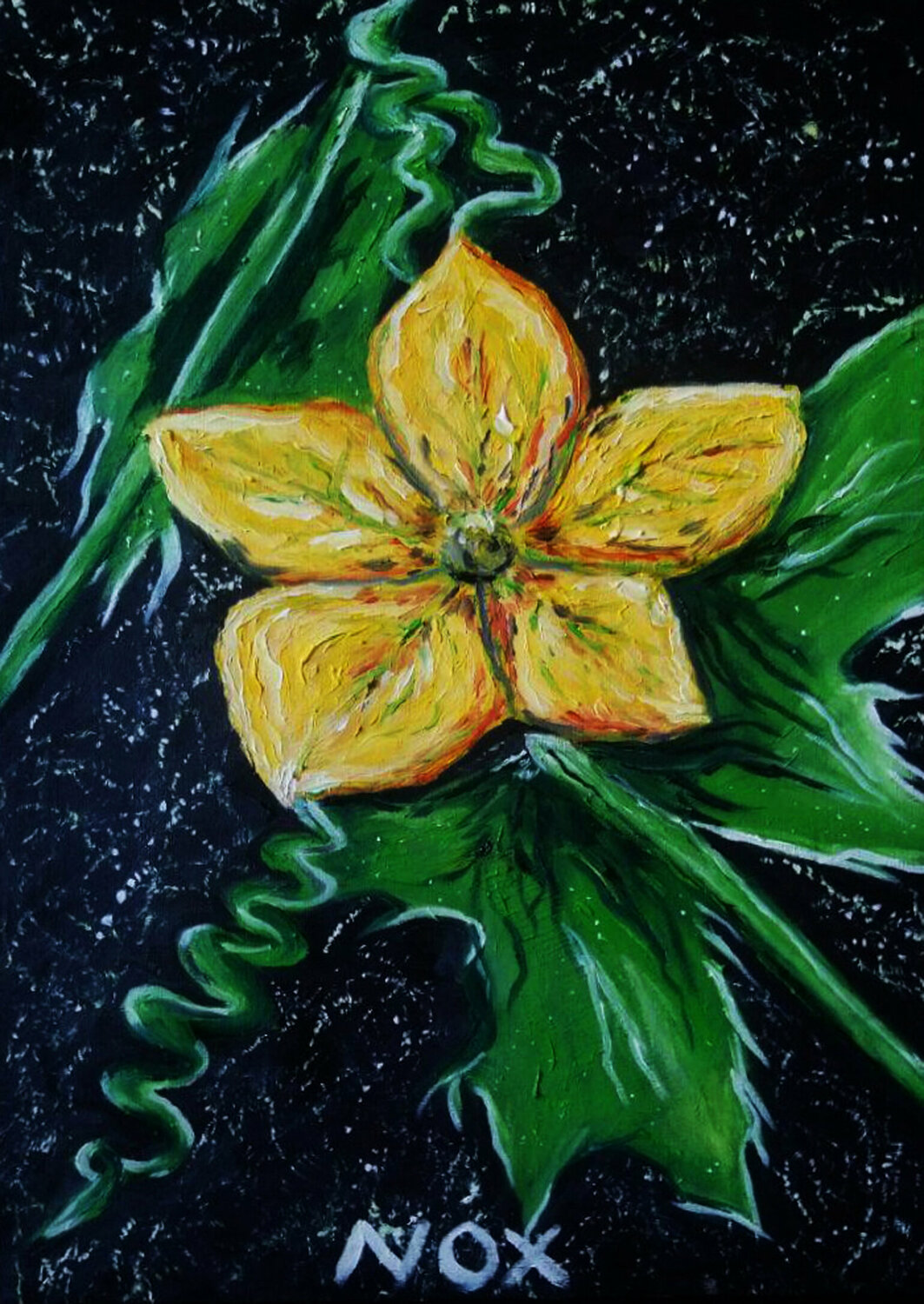 I Rise Cosmic Cucumber by Nox (2020) : Painting Oil on Canvas - Singulart