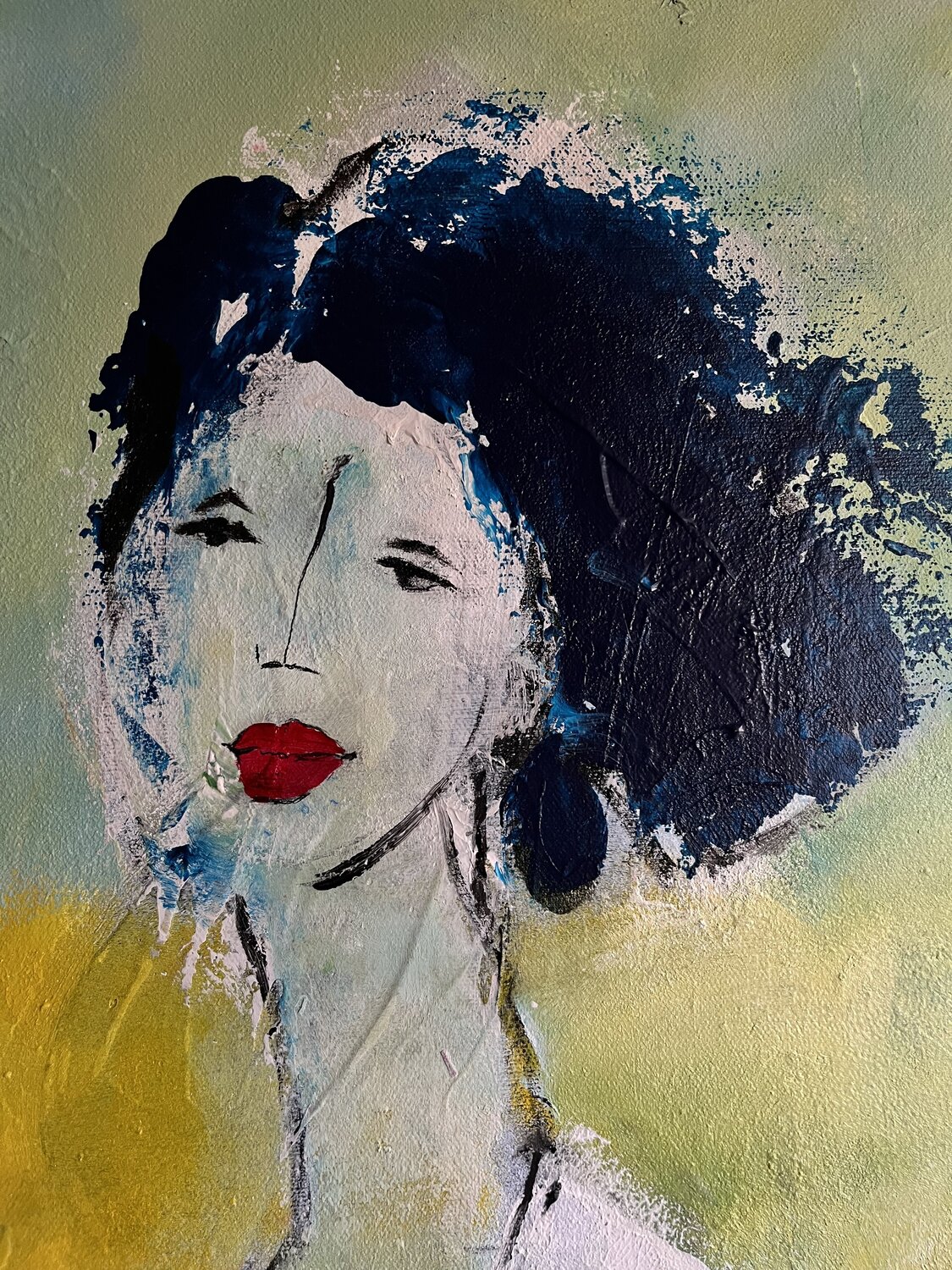 Une dame by Marie Rouach (2022) : Painting Acrylic on Canvas - Singulart