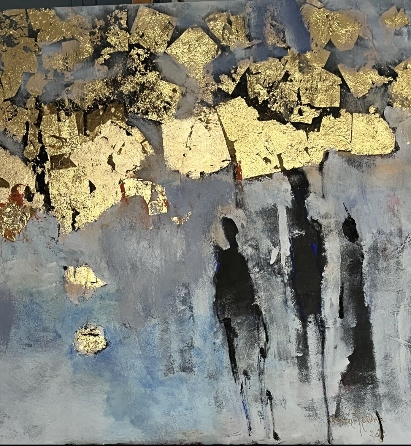 Or by Marie Rouach (2023) : Painting Acrylic, Gilding on Canvas - SINGULART