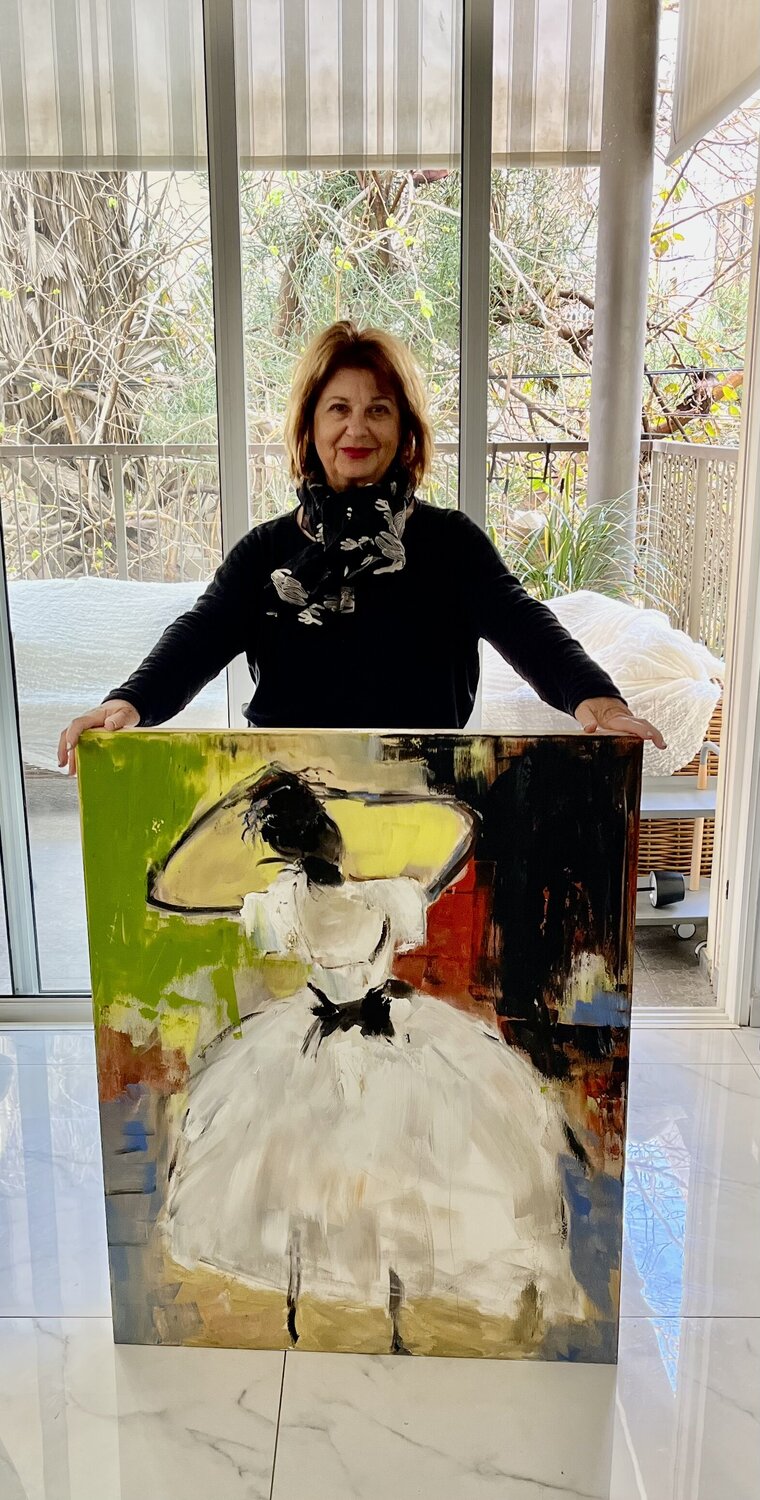 Robe blanche von Marie Rouach (2023): Malerei Acryl auf Leinwand ...