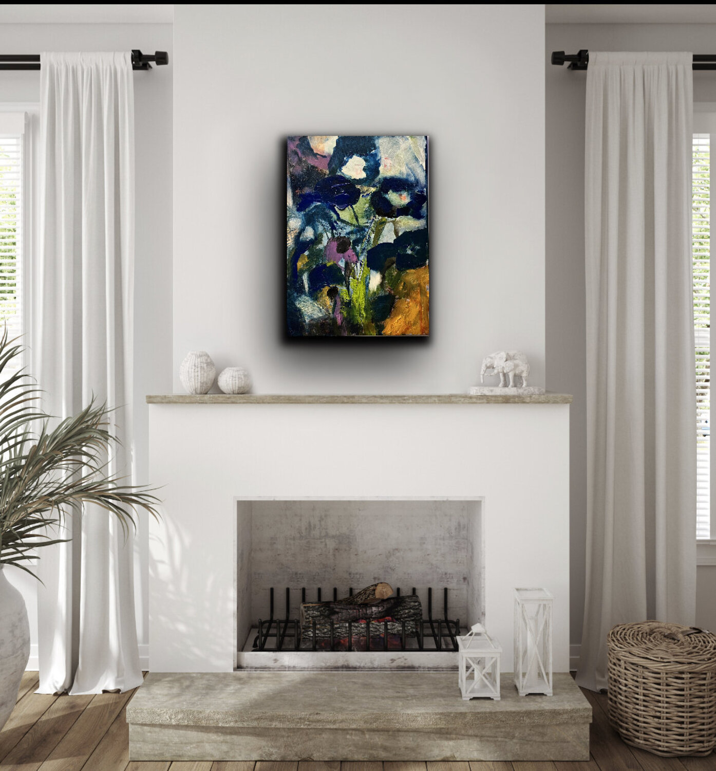 Fleurs imaginaires by Marie Rouach (2023) : Painting Acrylic on Canvas ...