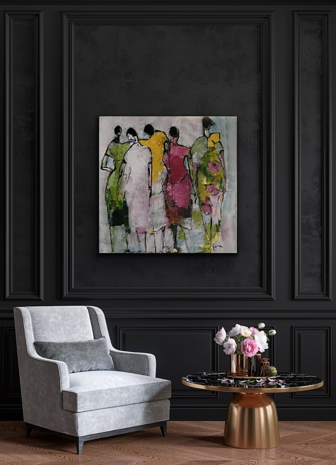 Femmes by Marie Rouach (2023) : Painting Acrylic on Canvas - Singulart