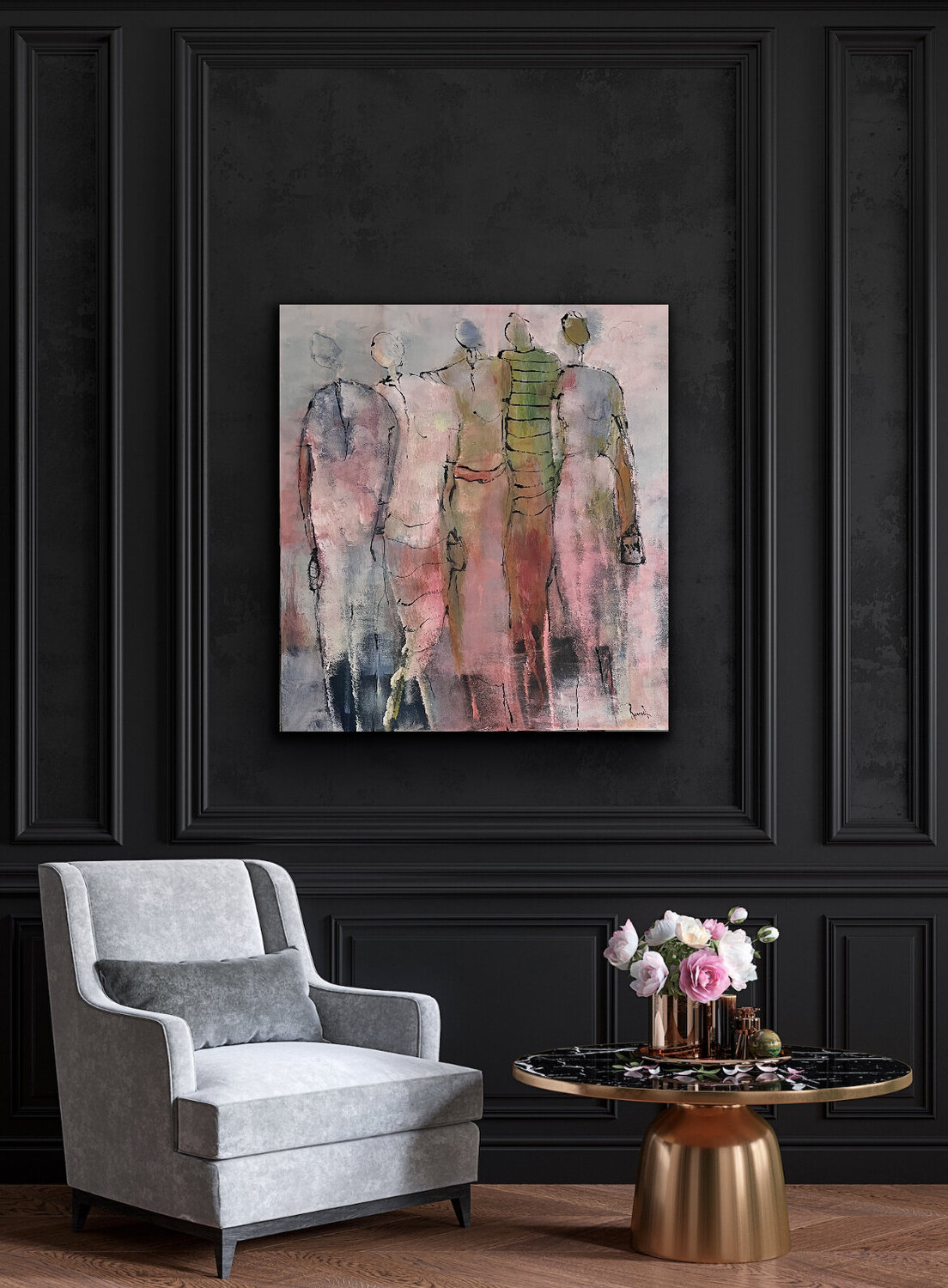 Free women de Marie Rouach (2024) : Peinture Acrylique, Pigments sur Toile - Singulart