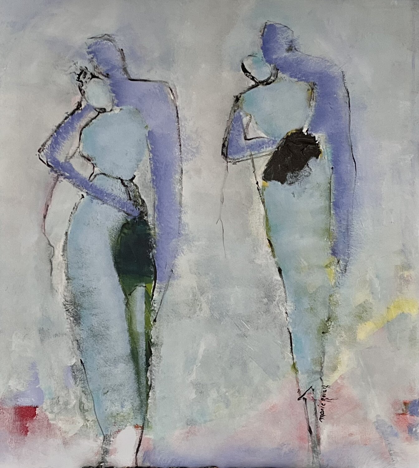 Lovers by Marie Rouach (2024) : Painting Acrylic on Canvas - Singulart