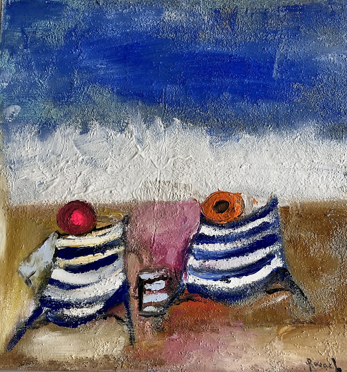 Scene de plage 2 de Marie Rouach (2025): Pintura Acrílico, Arena en ...