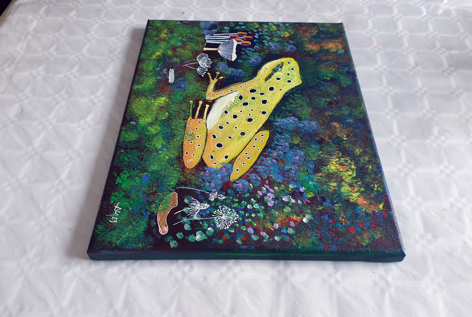 Phyllobate terrible by Philippe Abril (2023) : Painting Acrylic on Canvas - Singulart