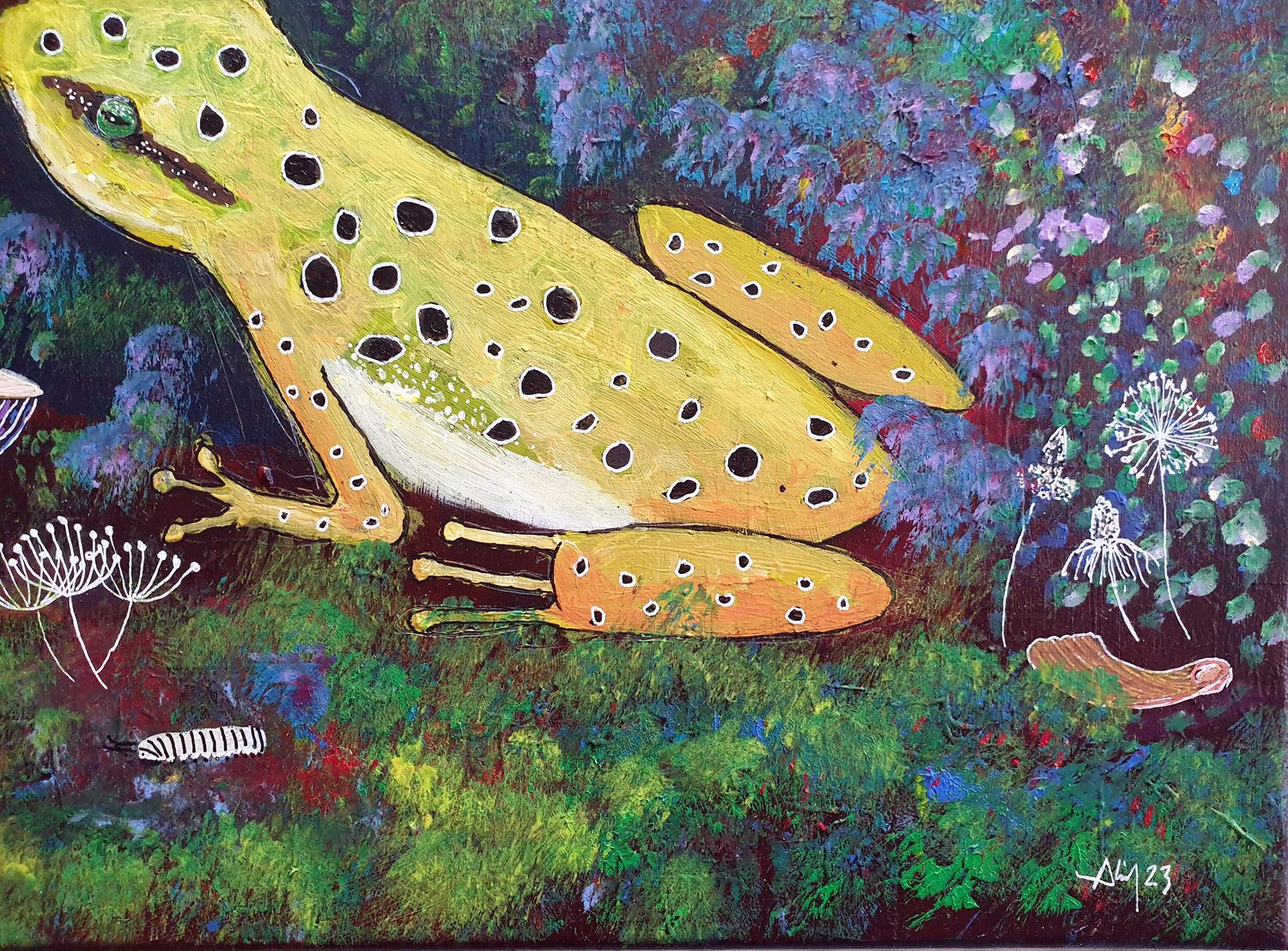 Phyllobate terrible by Philippe Abril (2023) : Painting Acrylic on Canvas - Singulart