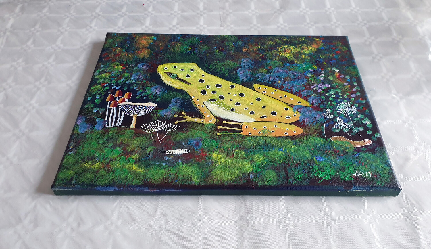 Phyllobate terrible by Philippe Abril (2023) : Painting Acrylic on Canvas - Singulart
