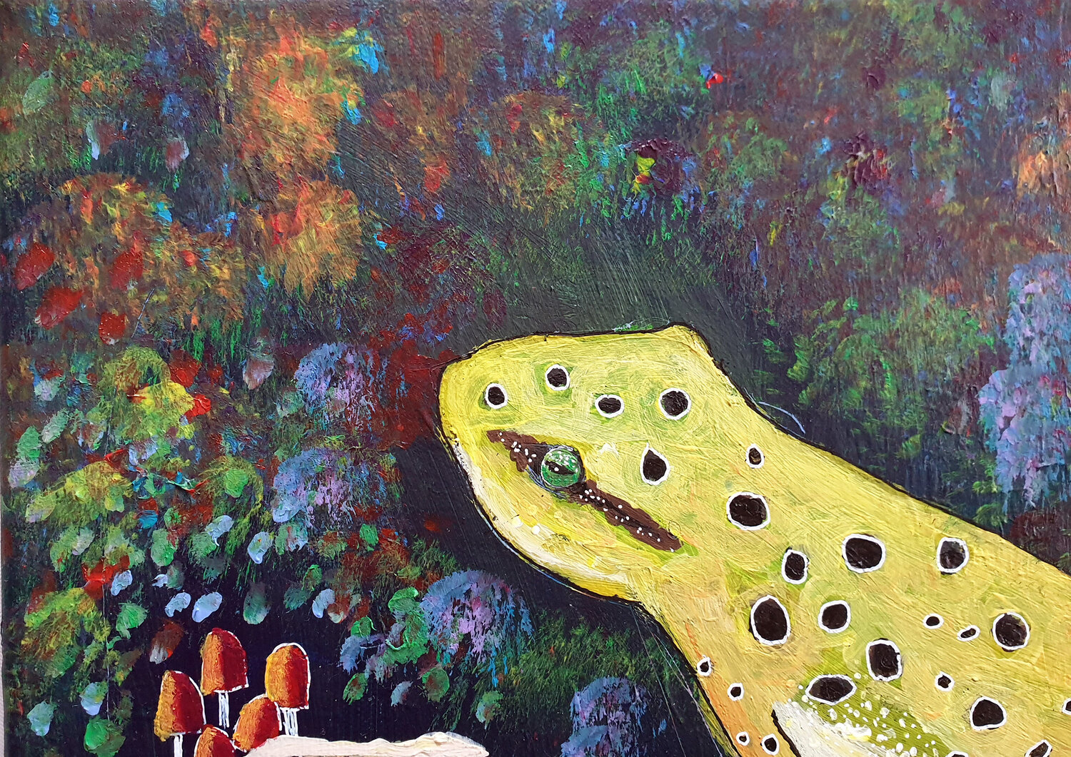 Phyllobate terrible by Philippe Abril (2023) : Painting Acrylic on Canvas - Singulart