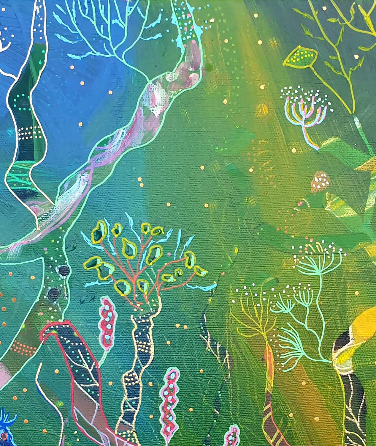 Fond marin by Philippe Abril (2023) : Painting Acrylic, Felt on Canvas - Singulart