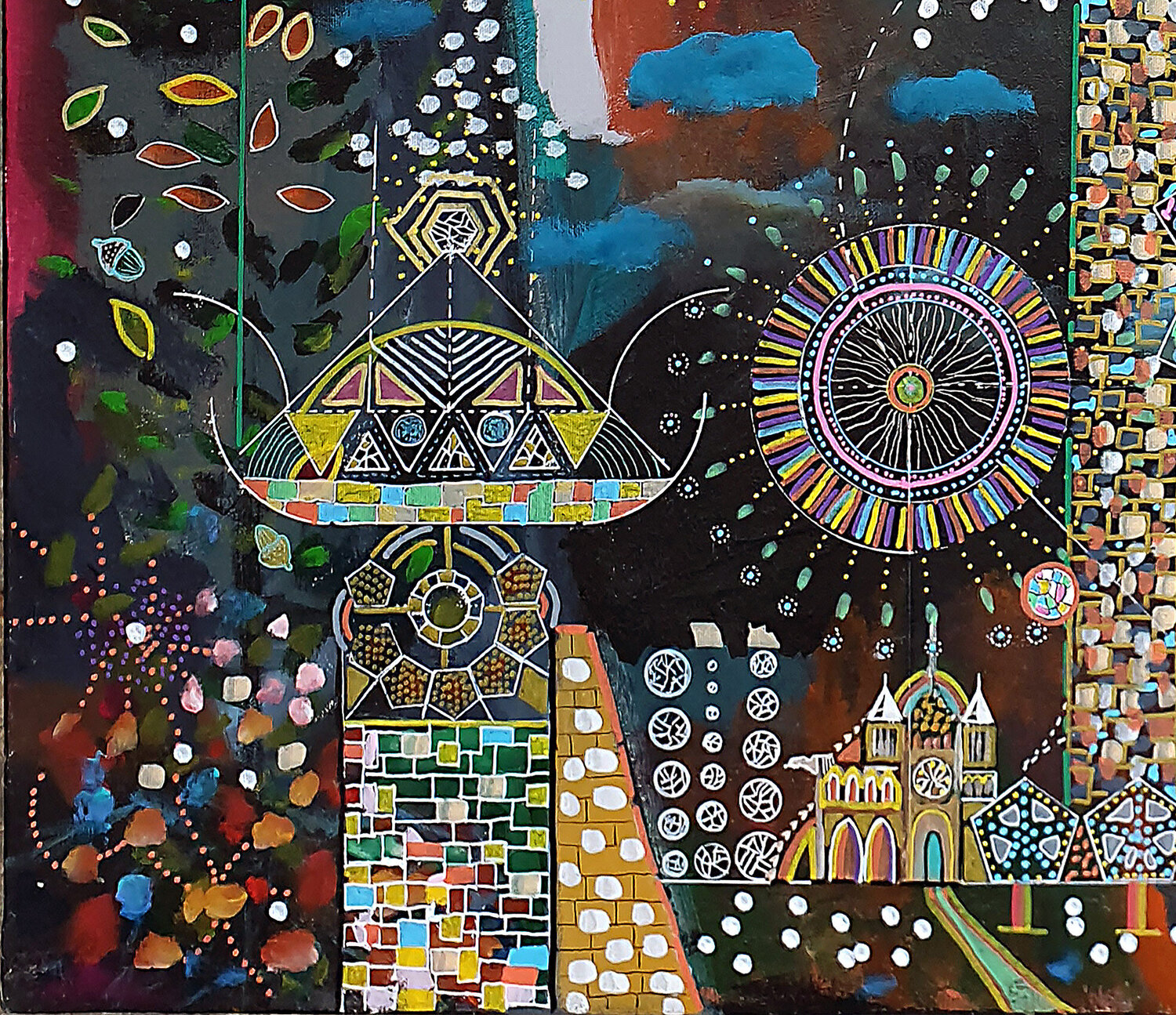 Architecture romane by Philippe Abril (2023) : Painting Acrylic, Felt on Canvas - Singulart