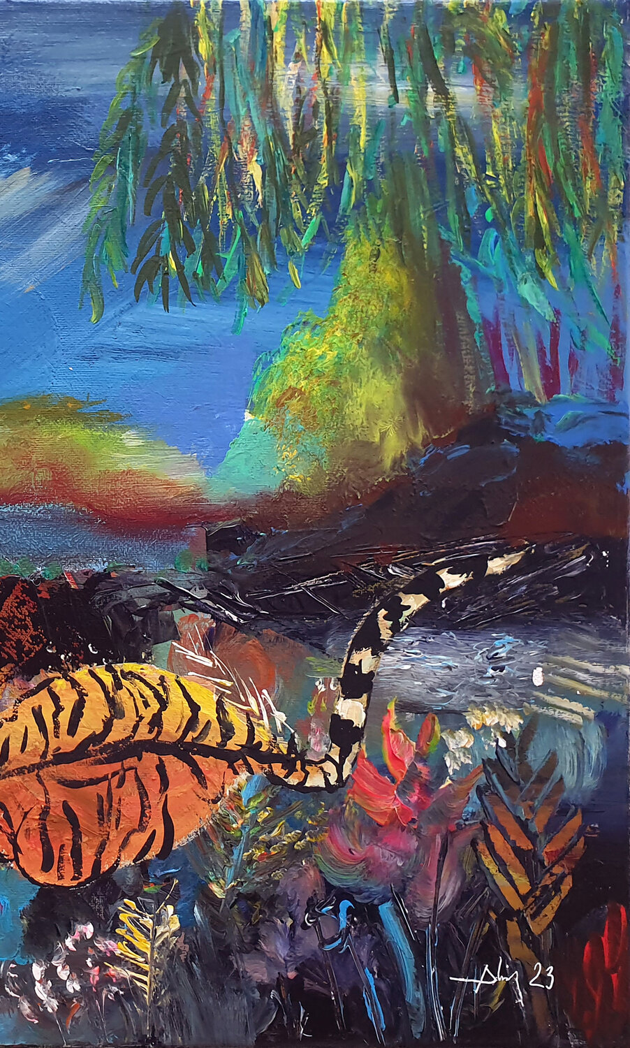 Tigre by Philippe Abril (2023) : Painting Acrylic on Canvas - Singulart