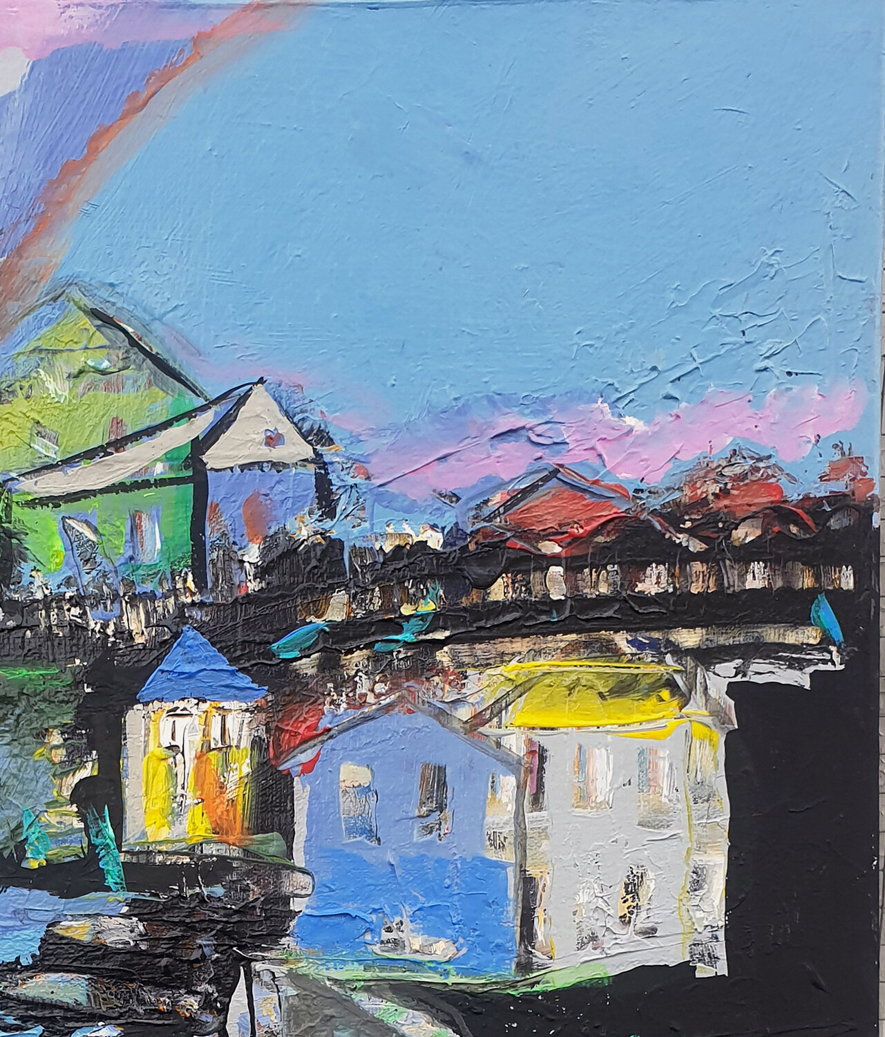 Le soleil après la pluie by Philippe Abril (2023) : Painting Acrylic on Canvas - Singulart