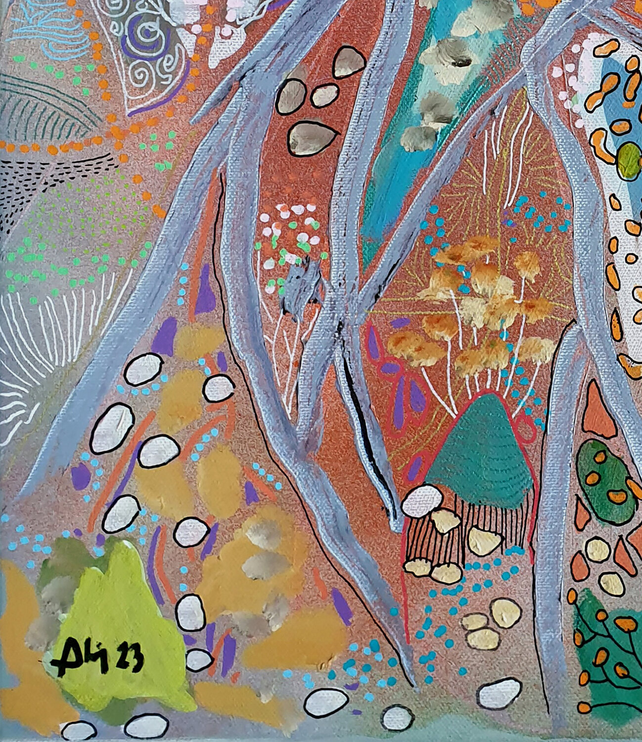 Breizh Loz'art von Philippe Abril (2023): Malerei Acryl, Filz auf Leinwand - Singulart