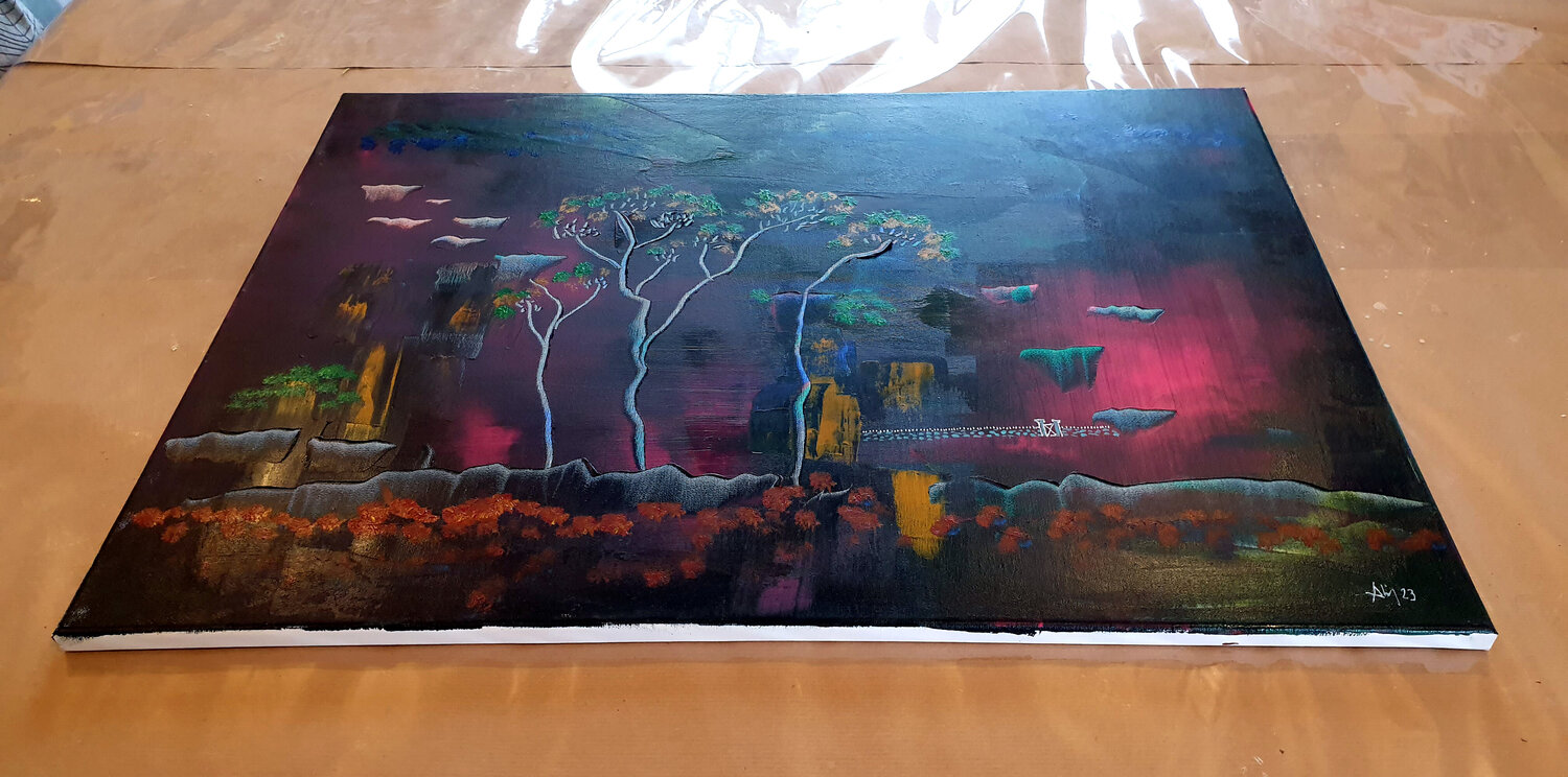 Métamorphose du paysage by Philippe Abril (2023) : Painting Acrylic on Canvas - Singulart