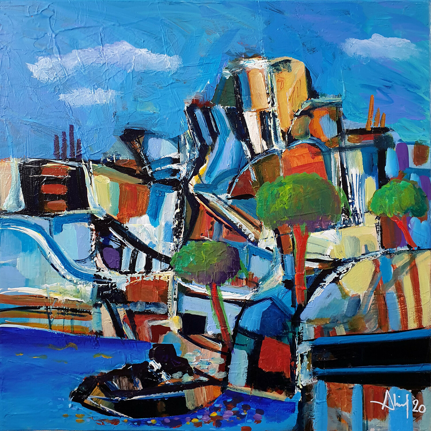 Bilbao by Philippe Abril (2020) : Painting Acrylic on Canvas - Singulart
