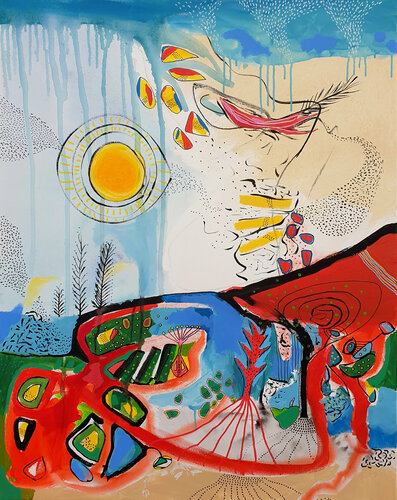 Princesse by Philippe Abril (2025) : Painting Acrylic, Felt on Canvas ...