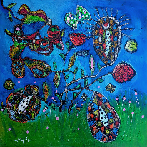 Hortus conclusus II by Philippe Abril (2017) : Painting Acrylic on Canvas - Singulart