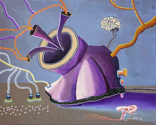 Calculs aléatoires by Philippe Abril (2018) : Painting Acrylic, Felt on Canvas - Singulart