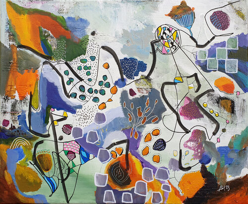 Antique amour by Philippe Abril (2017) : Painting Acrylic on Canvas - Singulart