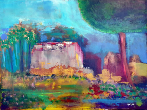 Paysage émotions by Philippe Abril (2024) : Painting Acrylic on Canvas - Singulart