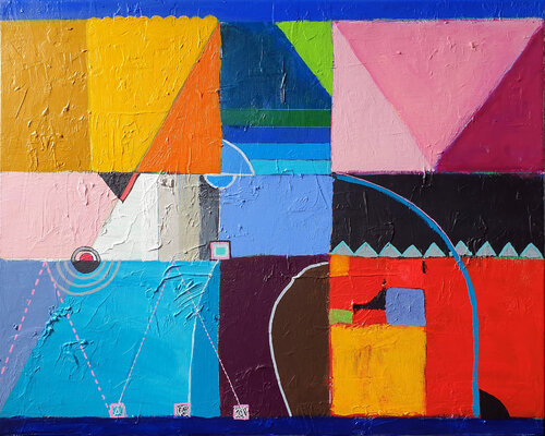 Porte jaune by Philippe Abril (2024) : Painting Acrylic on Canvas - Singulart