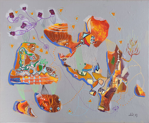 Les routes vers Soi by Philippe Abril (2023) : Painting Acrylic, Felt ...