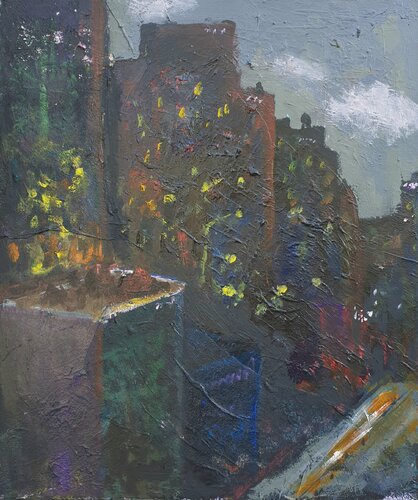N.Y soir by Philippe Abril (2024) : Painting Acrylic on Canvas - Singulart