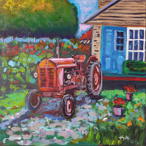 Portrait d'un travailleur by Philippe Abril (2024) : Painting Acrylic on Canvas - Singulart