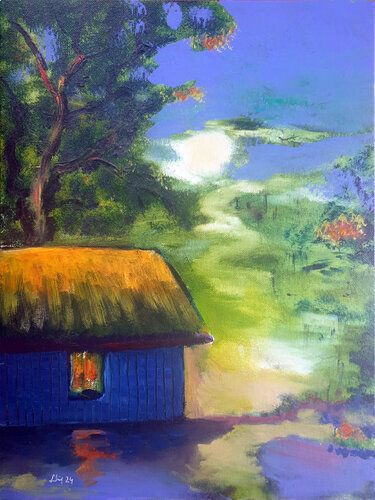 Cabane numéro 9 by Philippe Abril (2024) : Painting Acrylic on Canvas - Singulart