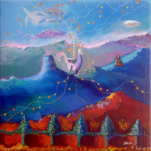 Cérémonie numéro 2 by Philippe Abril (2024) : Painting Acrylic on Canvas - Singulart