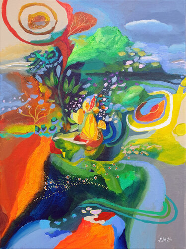 Singulier voyage by Philippe Abril (2024) : Painting Acrylic, Felt on Canvas - Singulart