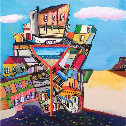 La mer by Philippe Abril (2024) : Painting Acrylic on Canvas - Singulart