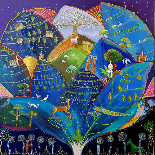 Hortus conclusus II by Philippe Abril (2017) : Painting Acrylic on Canvas - Singulart