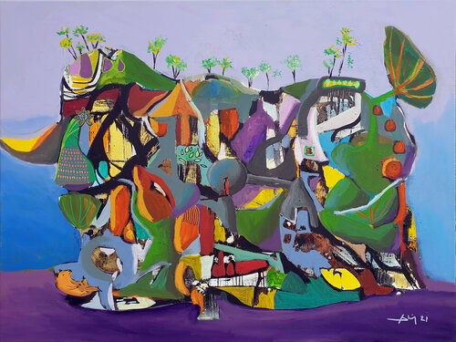 Antique amour by Philippe Abril (2017) : Painting Acrylic on Canvas - Singulart