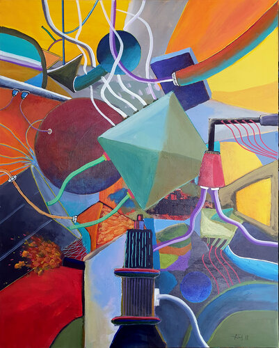 Calculs aléatoires by Philippe Abril (2018) : Painting Acrylic, Felt on Canvas - Singulart