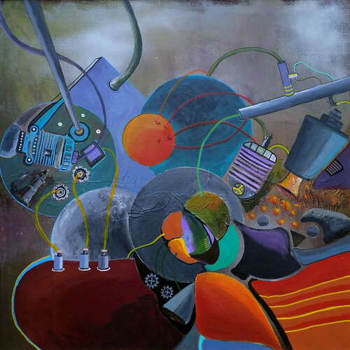 Calculs aléatoires by Philippe Abril (2018) : Painting Acrylic, Felt on Canvas - Singulart