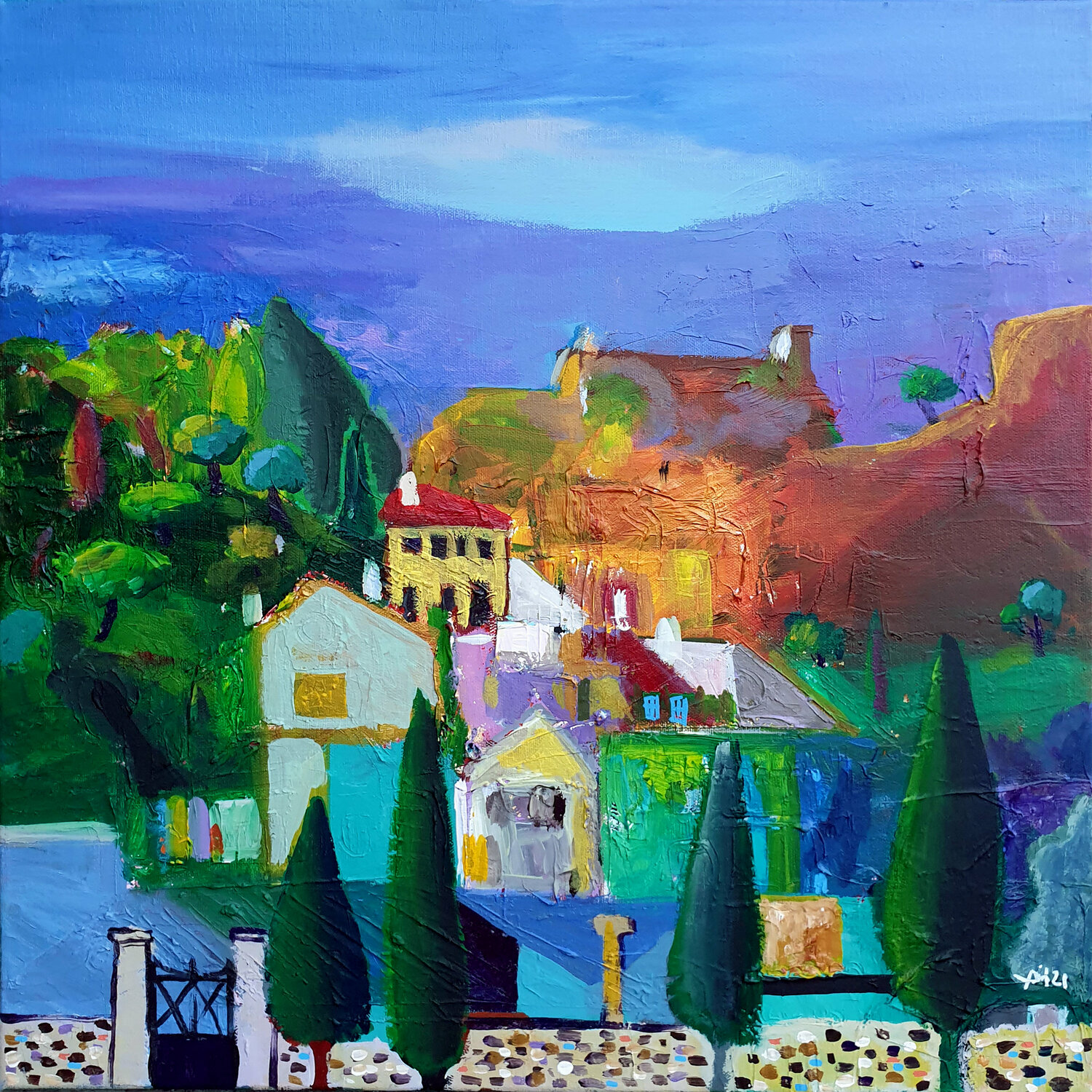 Languedoc by Philippe Abril (2021) : Painting Acrylic on Canvas - Singulart