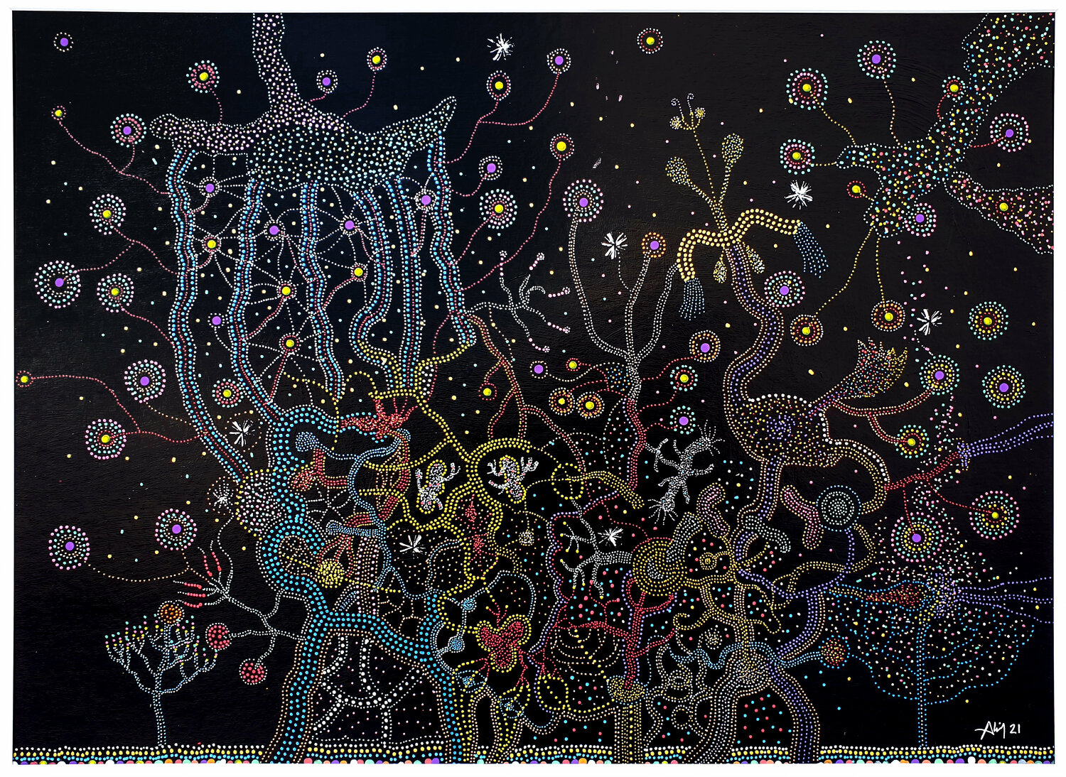 Vivant ! by Philippe Abril (2021) : Painting Acrylic on Cardboard - Singulart