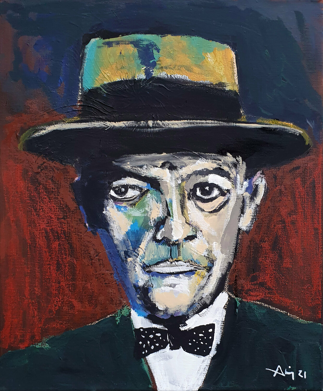 Hans Reichel by Philippe Abril (2021) : Painting Acrylic, Oil Pastel on Canvas - Singulart