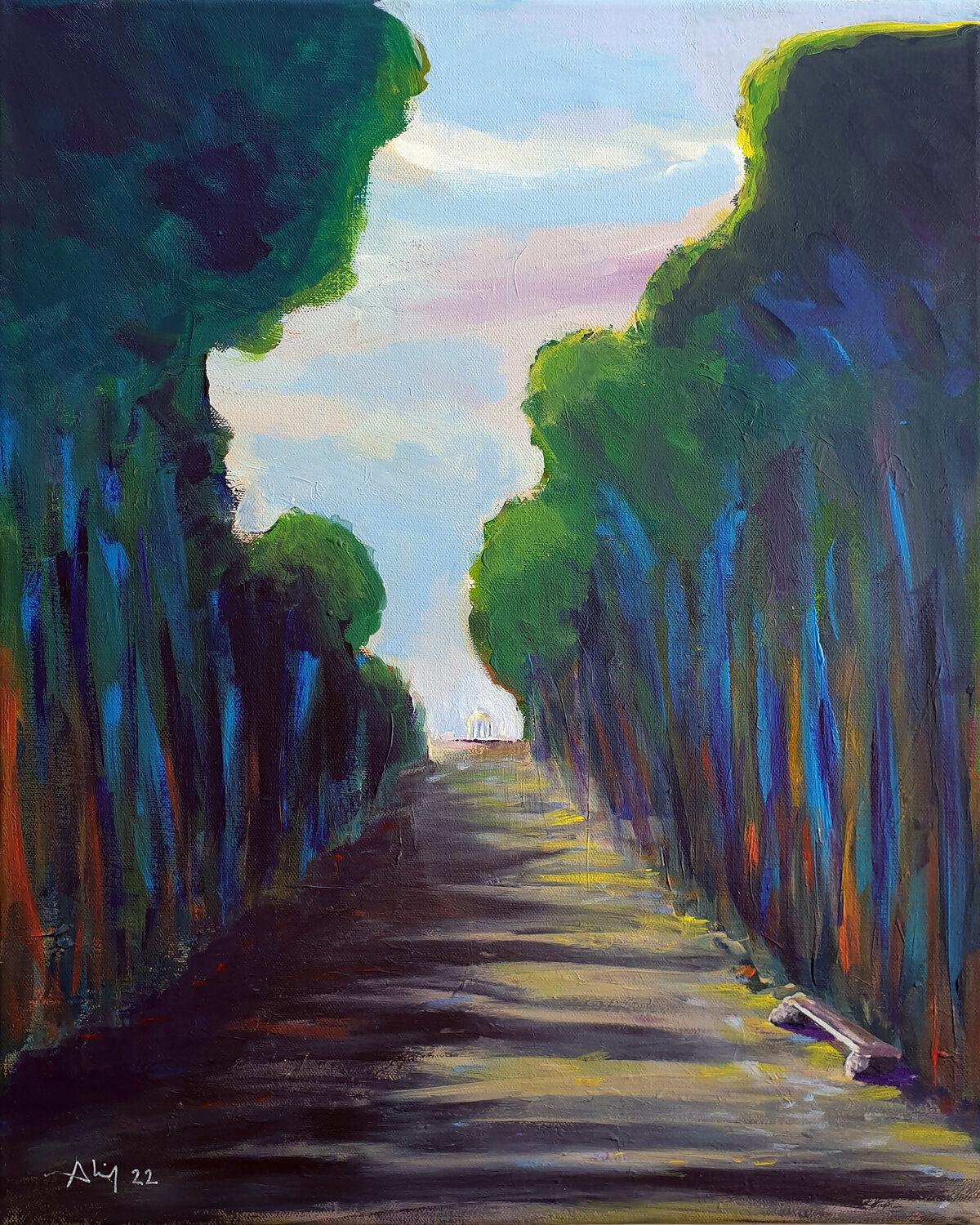 Le temple de l'amour von Philippe Abril (2022): Malerei Acryl auf ...