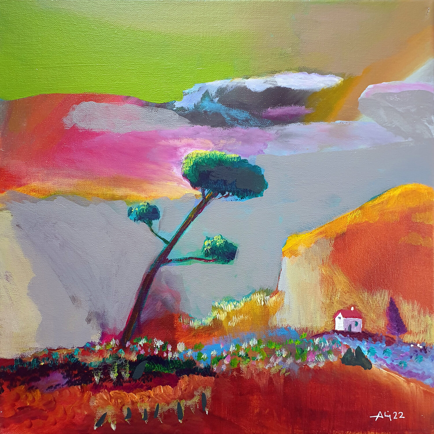 Un pays plus loin by Philippe Abril (2022) : Painting Acrylic on Canvas - SINGULART