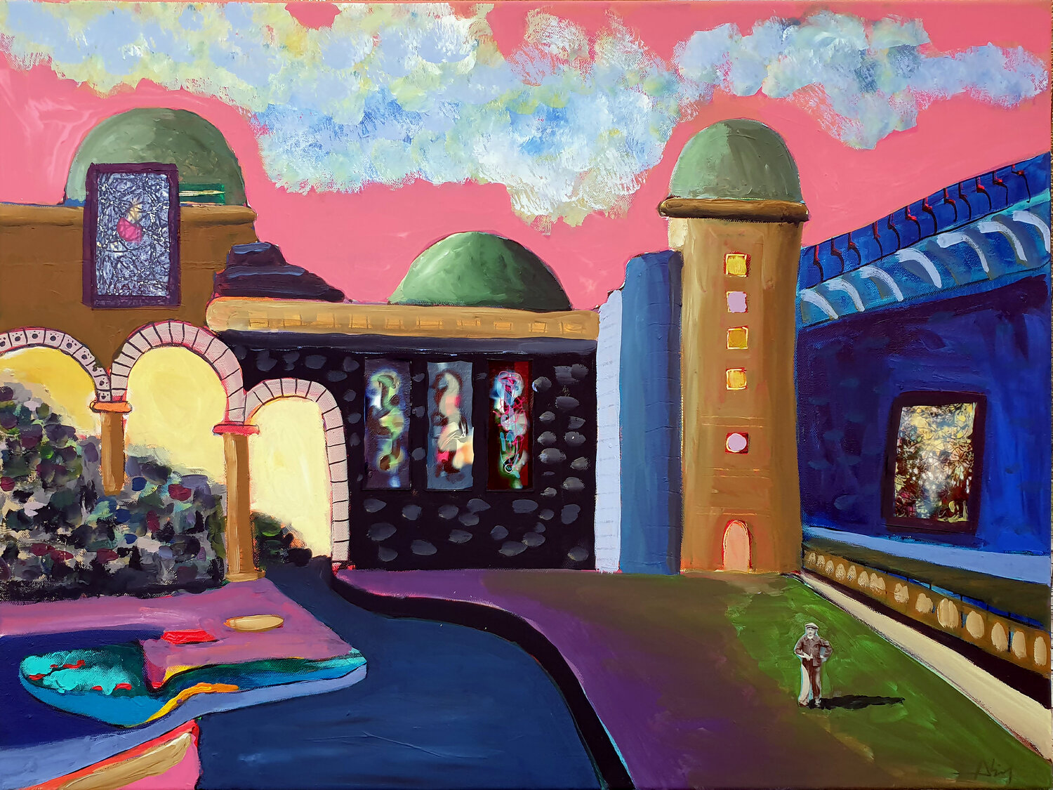 Souvenirs imaginaires de Timgad by Philippe Abril (2022) : Painting Acrylic, Collage on Canvas ...