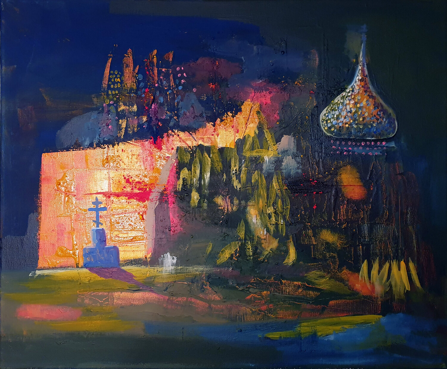 La glace et le feu by Philippe Abril (2022) : Painting Acrylic on Canvas - Singulart